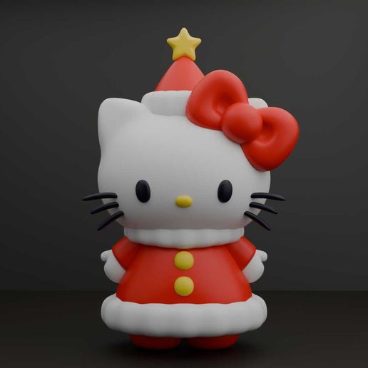 🎄 christmas hello kitty sanrio figure・ STL File for 3D printing・Cults