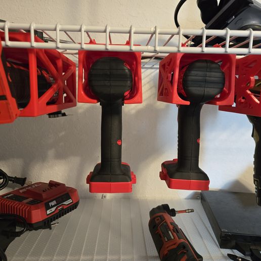 🧰 Power tool holder, Wire shelving click-on・Free STL File for 3D ...
