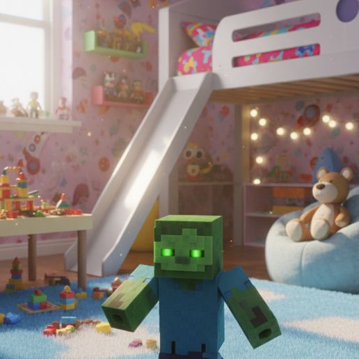 🧟 Minecraft Zombie・ STL File for 3D printing・Cults