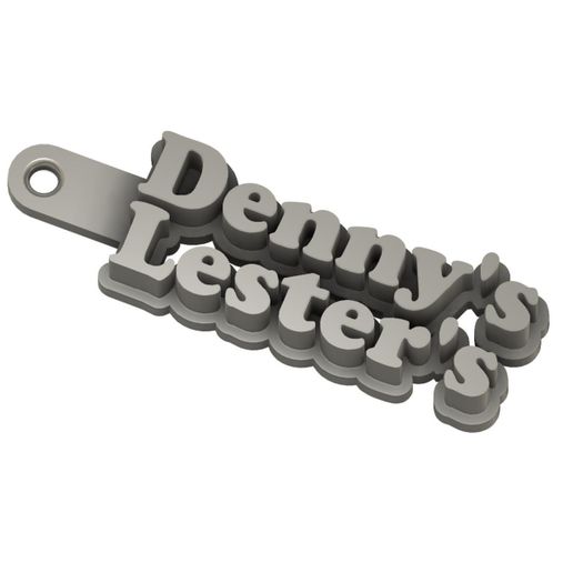 🗝️ Denny's Lester's Keychain / Keyring・ STL File for 3D printing・Cults