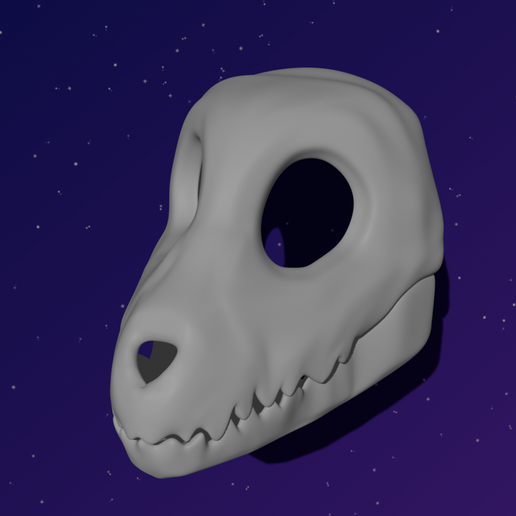💀 Toony skull Fursuit head Base・ STL File for 3D printing・Cults