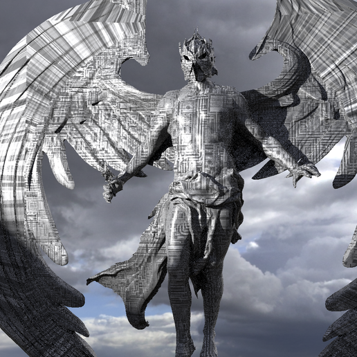 👼 Techno Dark Angel・Archivo OBJ para ・Cults