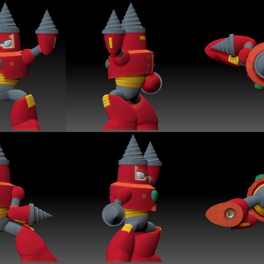 👨 Mega Man 4: Drill Man・ 3D File for 3D printing・Cults