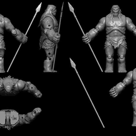 👹 Primal Spear figure・ OBJ File for 3D printing・Cults