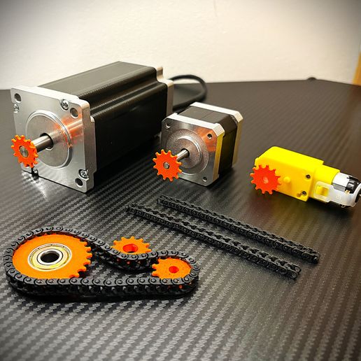 ⚙️ Modular Chain Drive & Gear System・ STL File for 3D printing・Cults
