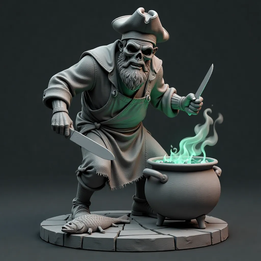 🏴‍☠️ Pirate #3・ STL File for 3D printing・Cults