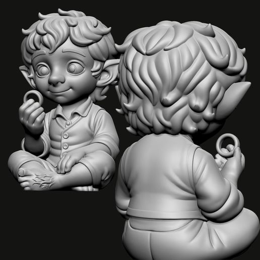 Bilbo Baggins Chibi Collectible – The Hobbit Fan Art - Cults3D 3D Model ...