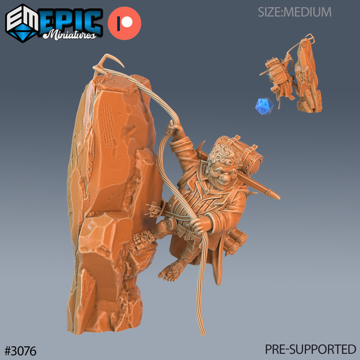 3D file Halfling Traveler Climbing ‧ DnD Miniature ‧ Tabletop ...