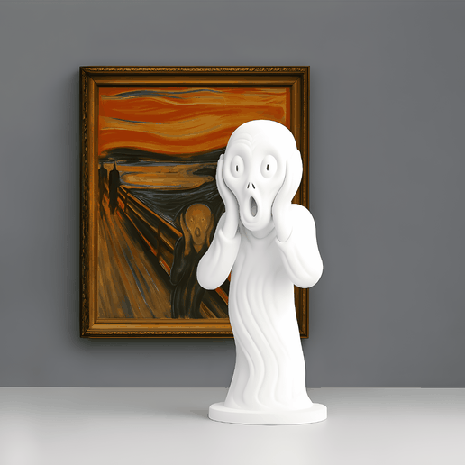 🎨 Figure of Munch's The Scream・Free STL File for 3D printing・Cults