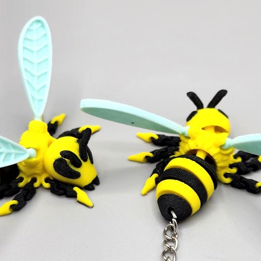 🆓 CUTE LUCKY FLEXY FREE BEE & KEYCHAIN VARIANT・Free STL File for 3D ...