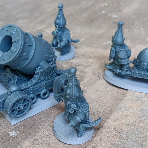 🔫 Evil Dwarf Ground Shaker Mortar - 4x Crew・ STL File for 3D printing・Cults