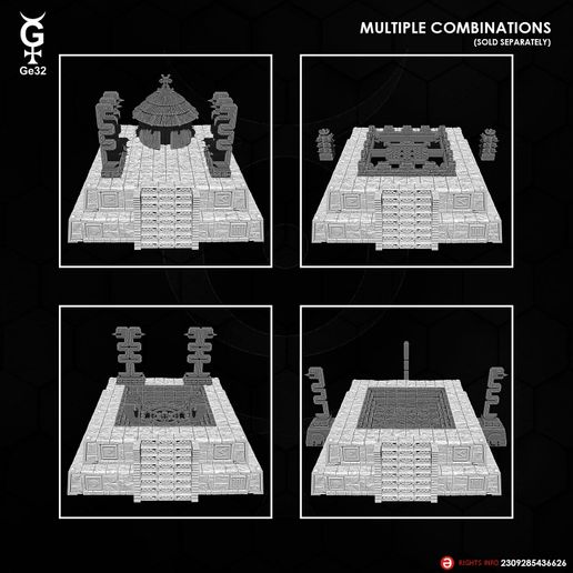 🟪 Pyramid Modular Levels - (Medium) Square - A02 (Stairs)・ STL File for ...
