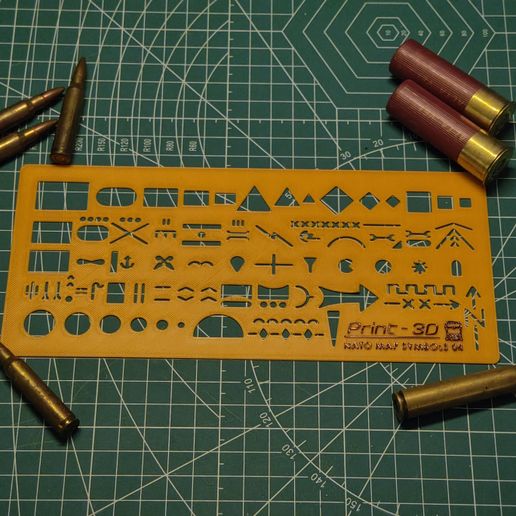 🗺️ NATO/OTAN Map Marking Symbols 04 - Drawing Stencil/Template・ STL ...