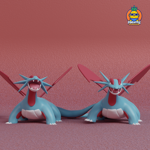 🐉 Pokemon - Salamence with 2 poses・ STL File for 3D printing・Cults