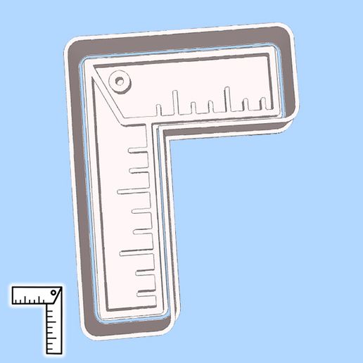 STL file Tools cookie cutters - square ruler (style 1) 🍪 ・Model to ...