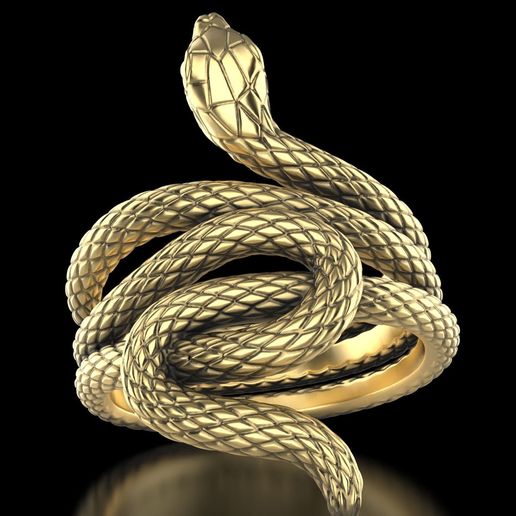 STL file Snake Ring 3D print model 🐍 ・3D printer model to download・Cults