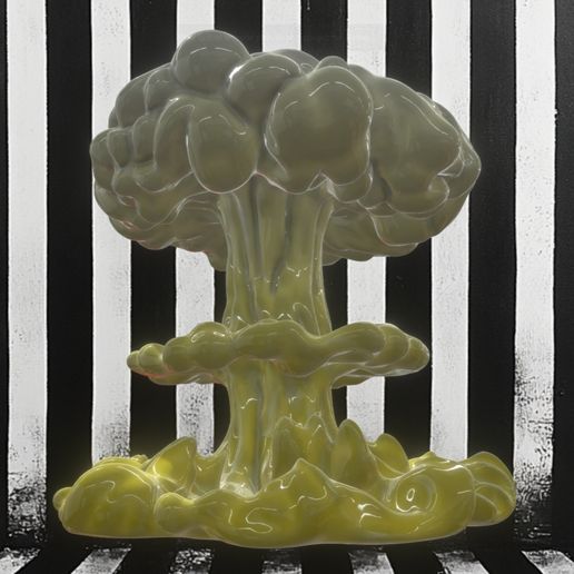 💥 nuclear explosion diorama tabletop・ STL File for 3D printing・Cults