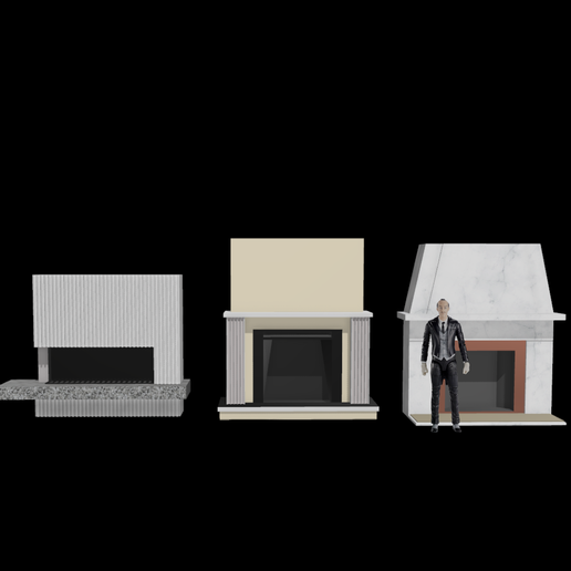 🦸 Modern Fireplaces for 3.75 or 6 inch figure dioramas・ 3D Datei für 3D ...