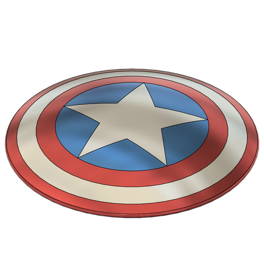 🛡️ Captain America Shield real size・ STL File for 3D printing・Cults