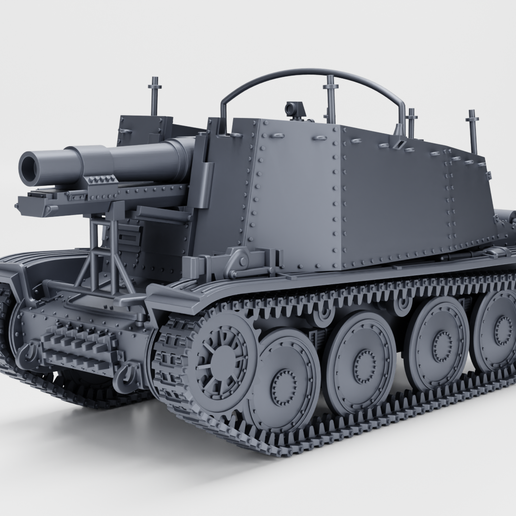 🇩🇪 sIG 33 auf Panzer 38(t) Ausf.H Grille (Germany, WW2)・ 3D File for 3D ...