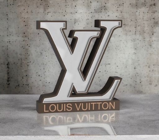 STL file Louis Vuitton Logo Lamp LED 🔦 (3MF and GCODE)・Design to ...