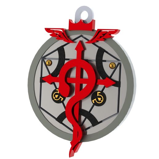 STL file Full Metal Alchemist Logo Pendant 🗝️ ・3D print object to ...