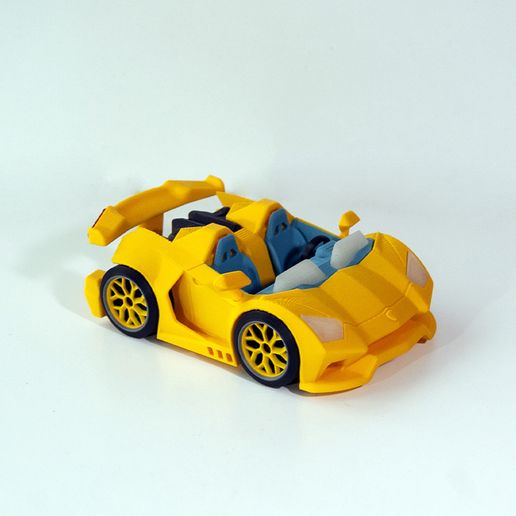 🚗 Cute Lamborghini Aventador Spyder in Cartoon Style・ 3D File for 3D ...
