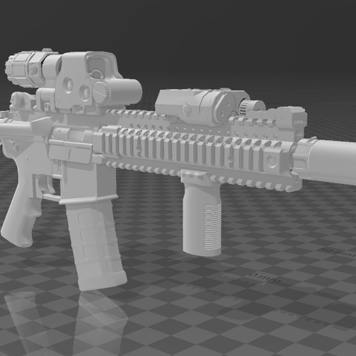 🦸 mk18 + silencer + magnifier + eotech 553・ STL File for 3D printing・Cults
