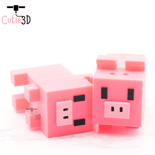 🐖 Cutie3D Blocky Pig Keycap Fidget Clicker Keychain - Cute Backpack ...