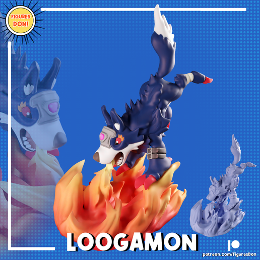 🐉 Loogamon - Digimon・ 3D File for 3D printing・Cults