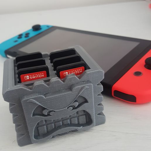 🎲 Thwomp Nintendo Switch 12 Games Cartridge Holder・ STL File for ・Cults