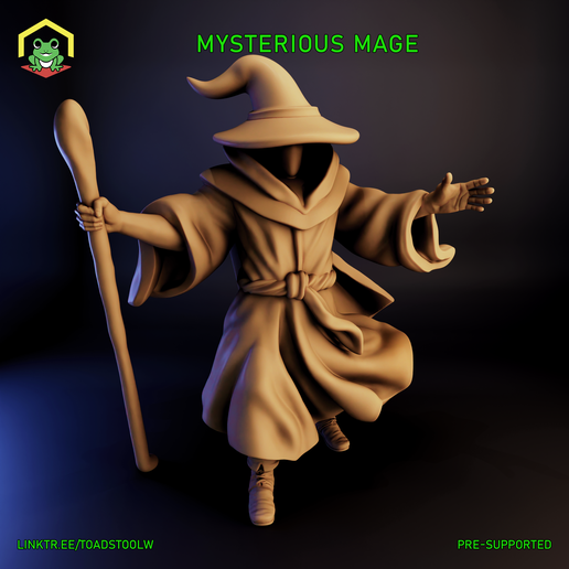 🧙 Mysterious mage・Free STL File for 3D printing・Cults