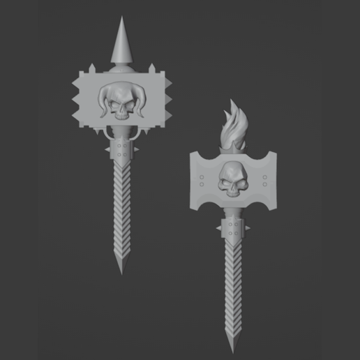 💀 Skull Hammer duo・Free STL File for ・Cults