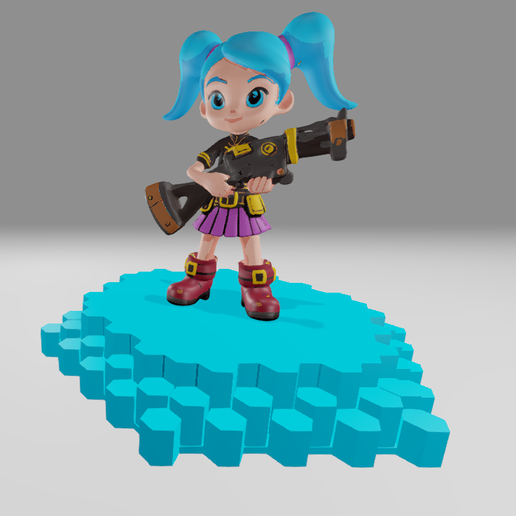 OBJ file Jinx Fan Made 🗿 (3MF)・3D printable model to download・Cults