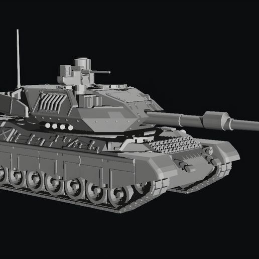 🐆 Leopard 1 hitfact 2 turret greek modernization program・ STL File for ...