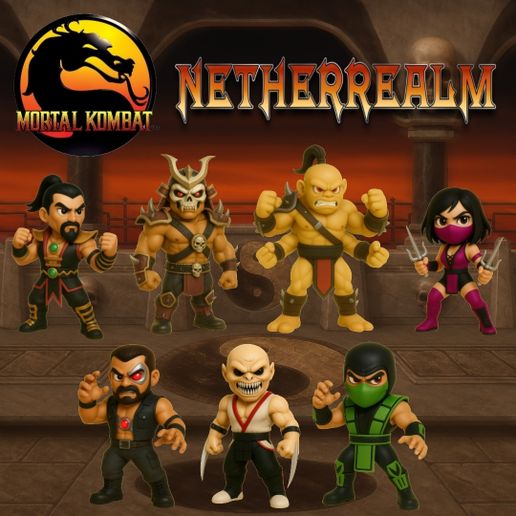 🦂 Mortal Kombat Mega Pack - 20+ Chibi STL Characters + 3 Mystery Bonus ...
