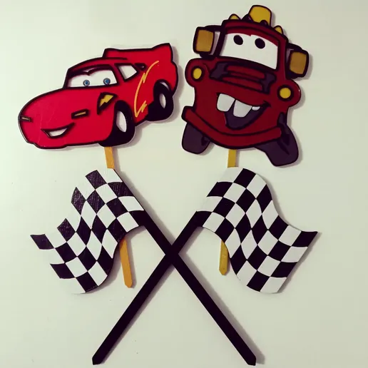 lightning mcqueen cake topper