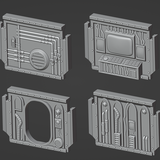 🚀 Modular Gothic Spaceship Interior・ STL File for 3D printing・Cults
