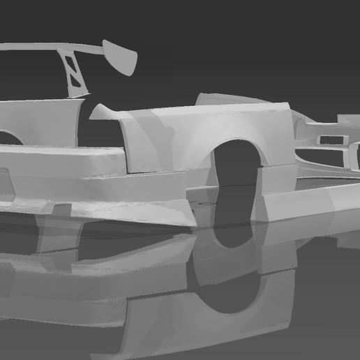 🥼 240sx S13 Origin lab Werk9 Body kit・ STL File for ・Cults