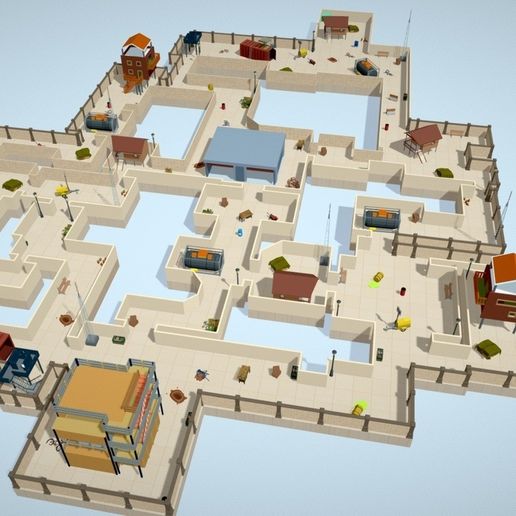 🏘️ Arena Environment 3D Models・ 3D File for 3D printing・Cults