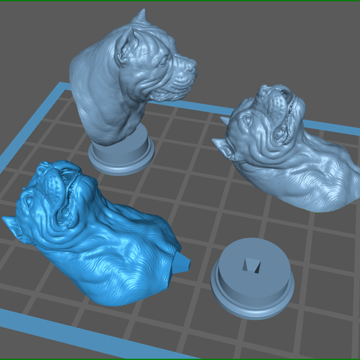 👤 American bully head version 2・ STL File for 3D printing and CNC ...