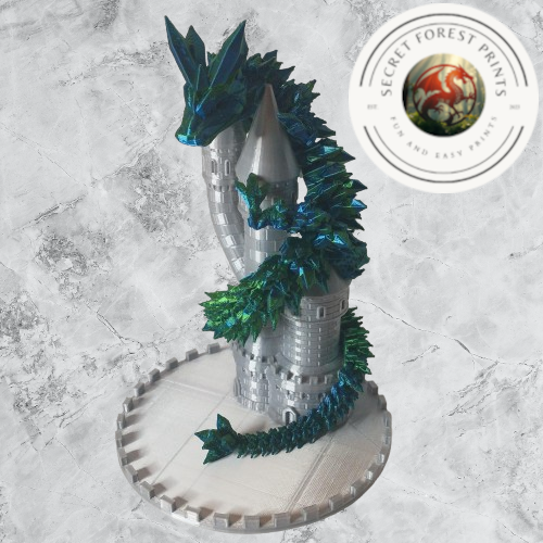 🐉 Articulated Dragon Stand Display Holder Castle Diorama for Dragons ...
