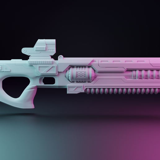 📁 Custom T-3 Reaper Assault Blaster Prop STL File (3D Print File)・ 3D ...