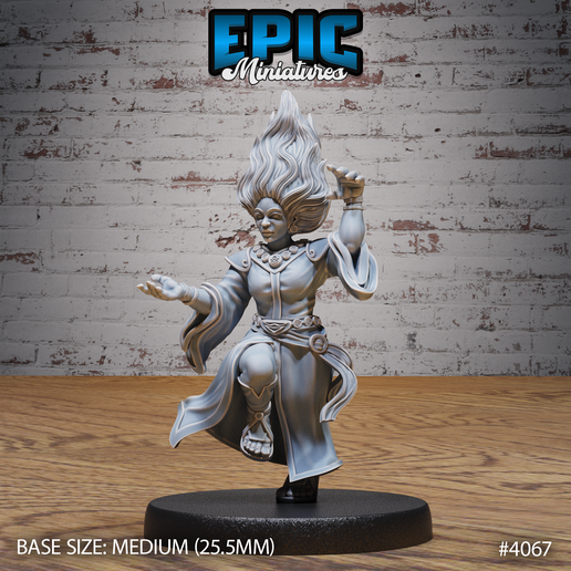 🌬️ Dwarf Wind Mage Female Set ‧ DnD Miniature ‧ Tabletop Miniatures ...