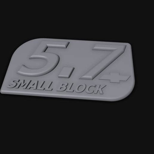 3MF file 5.7 Small block chevy Badge 🤏 ・3D print model to download・Cults
