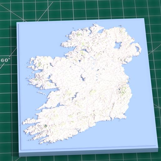 🇮🇪 Ireland Topographic Relief Map 3D Print Model・ 3D File for 3D ...