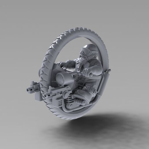 🛰 Tofty's Space Dwarf Monowheel 28mm・Free STL File for 3D printing・Cults