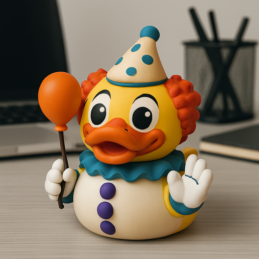 🦆 Rubber Duck - Art the Clown model - 3D print・ 3D File for 3D printing ...