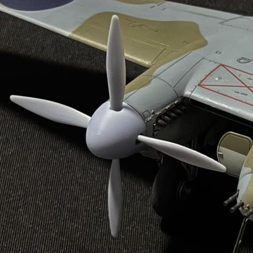 🚁 4 blade propeller for Tamiya Mosquito 1/48 scale・ STL File for 3D ...