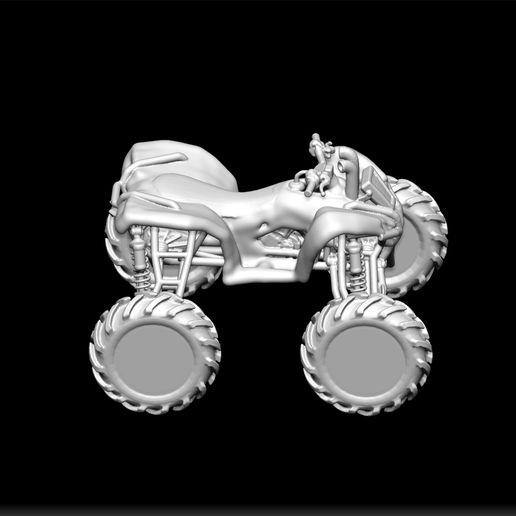 📁 Lifted ATV Quad Fourwheeler 3D Print Model - Off-Road Vehicle STL ...